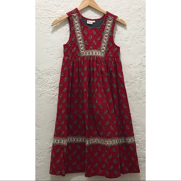 Vera Bradley | Dresses | Vera Bradley Girls Apple Red Quilted Dress ...